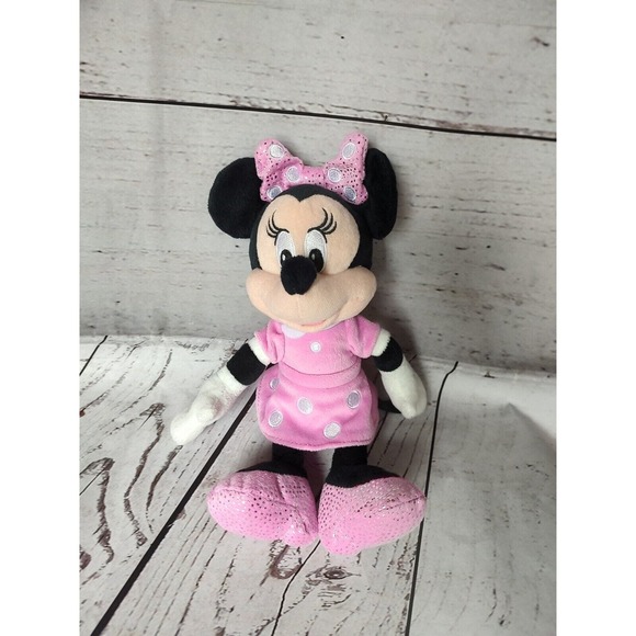 Disney | Toys | Disney Minnie Mouse Junior Plush Pink 9 Mini Stuffed ...